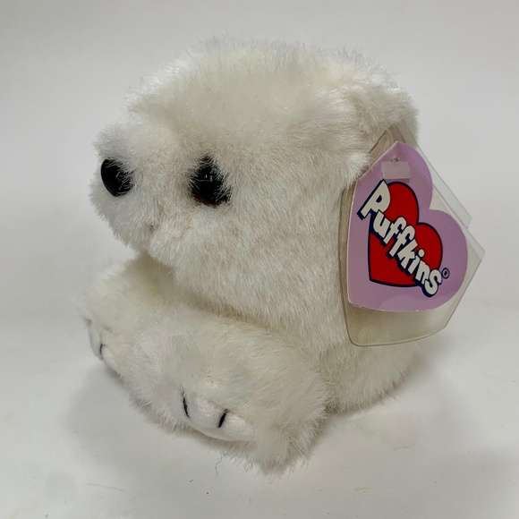Toys | Crystal The White Bear Puffkins By Swibco Style 6653 Bean Bag ...